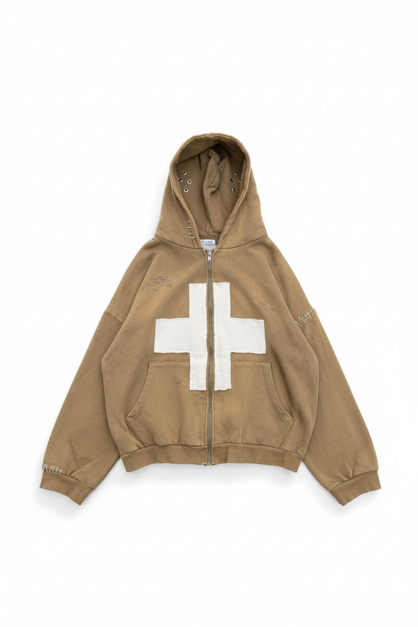 Center Cross Zip Hoodie – Stushed